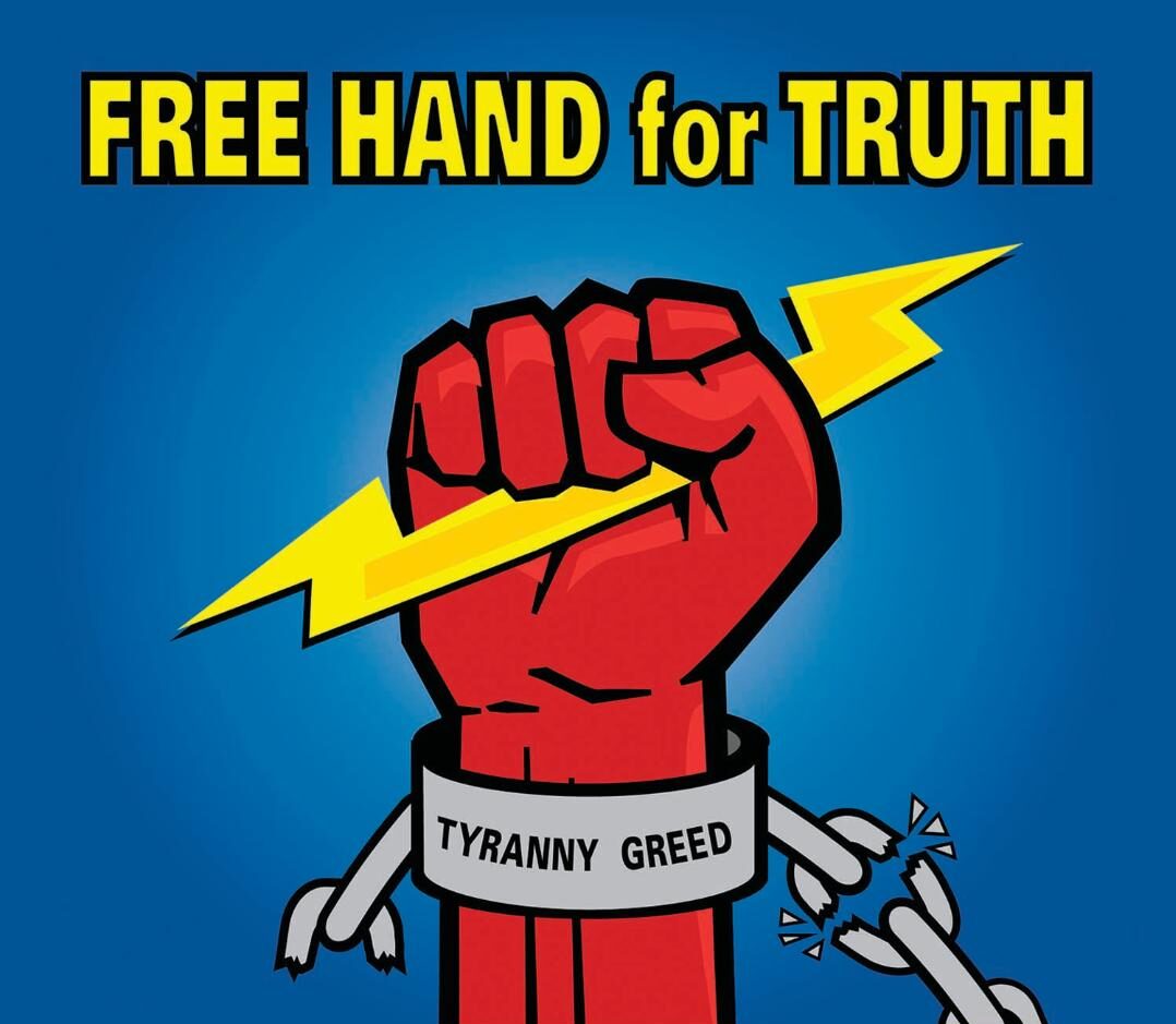 Free Hand Broken Chain Sticker – Free Hand for Truth
